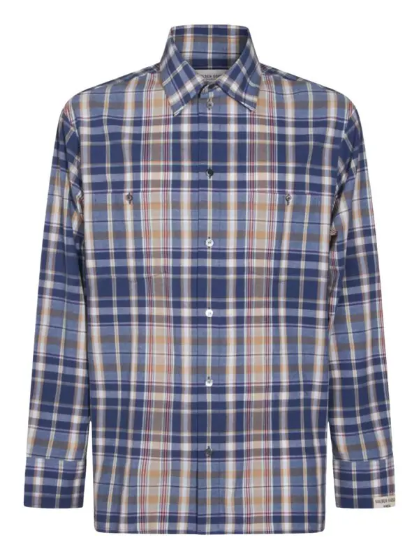 GOLDEN GOOSE Long Sleeved Checked Shirt - Multicolor