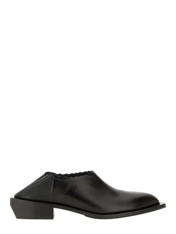 Moschino Scallop-edge Slip-on Loafers - Nero