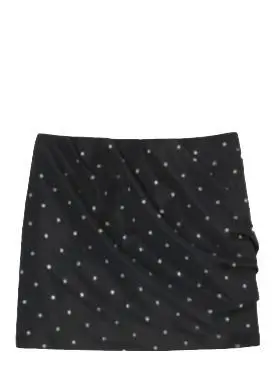Pinko Embellished Polka Dot Mini Skirt - Black