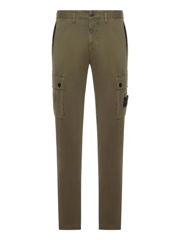 Stone Island Logo Patch Cargo Trousers - Brown