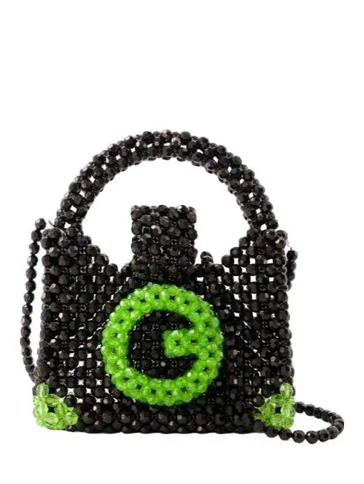 Germanier Beaded Clutch Bag - Black