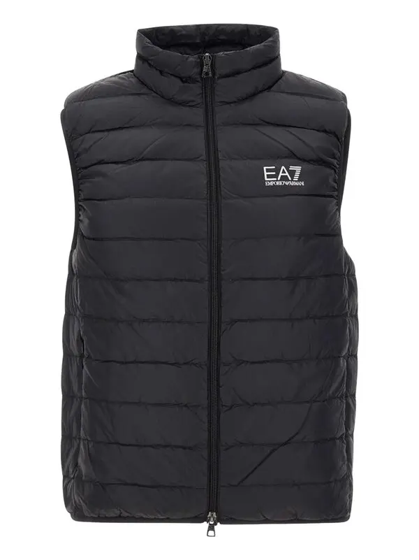EA7 Quilted Padded Gilet - Black