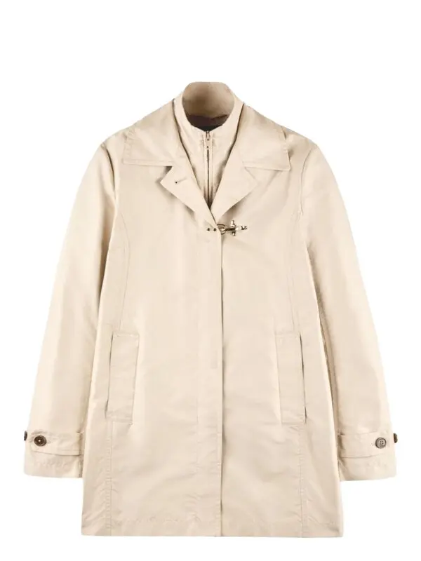 FAY Virginia Technical Poplin Coat - Beige