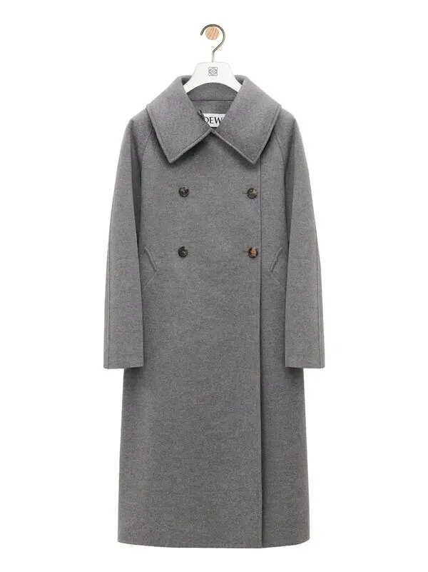 Loewe Double-breasted Coat - Gray