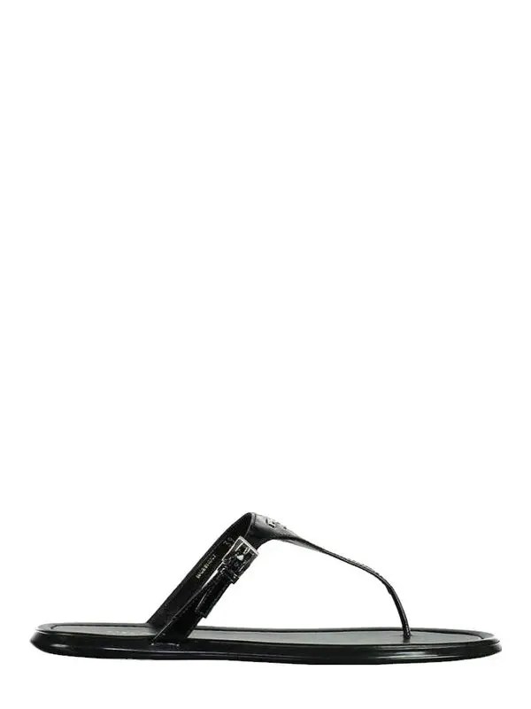 Prada Logo Thong Sandals - Black
