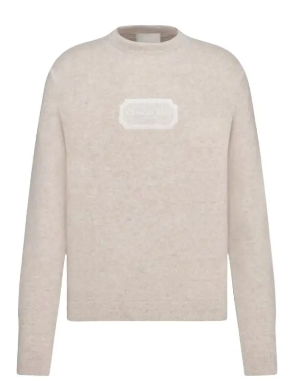 Dior Embroidered Sweater - Nude