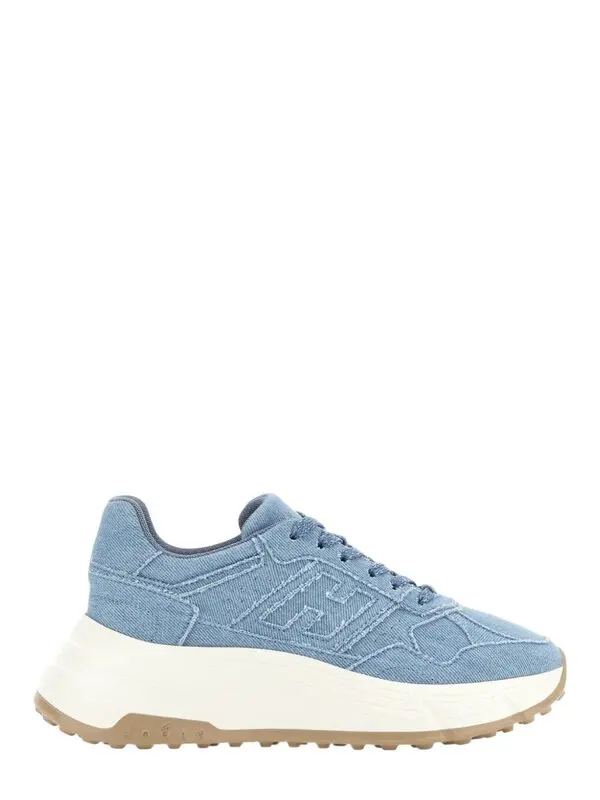 Hogan Logo Embossed Chunky Sneakers - Blue