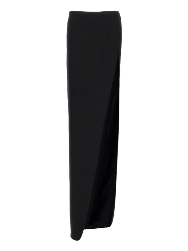 ANN DEMEULEMEESTER Asymmetrical Front Split Maxi Skirt - Black