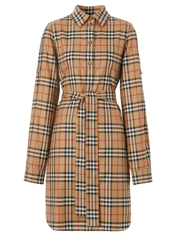 Burberry Vintage Check Shirt Dress - No