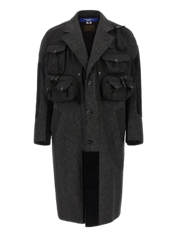 Junya Watanabe Pocket Detailed Single-breasted Coat - Black