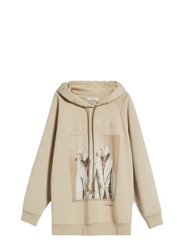 Max Mara Lillo Graphic-print Hoodie - Nude