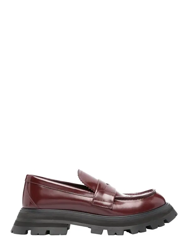 Alexander McQueen Lug Sole Leather Loafers - Black
