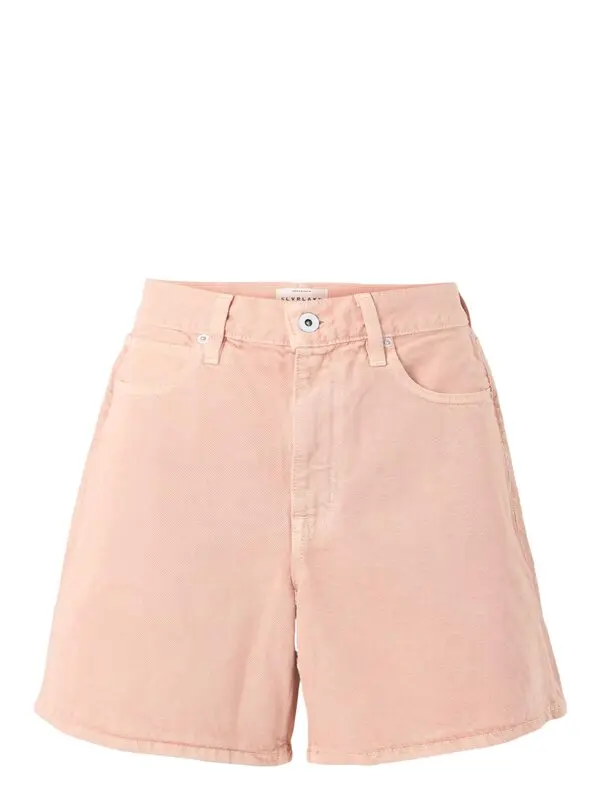 SLVRLAKE Walker High-waisted Denim Shorts - Pink