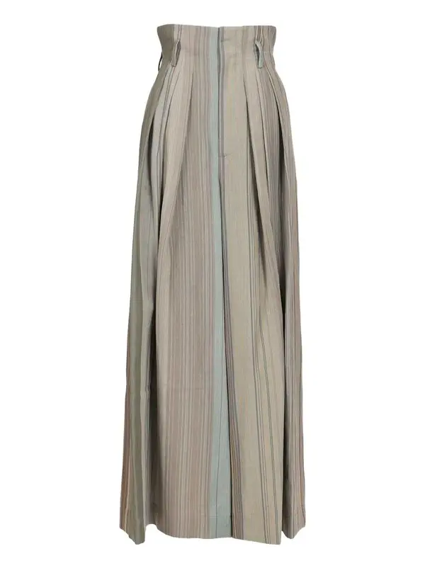 VIVIENNE WESTWOOD Pleated Wide-leg Trousers With High Waist - Nude