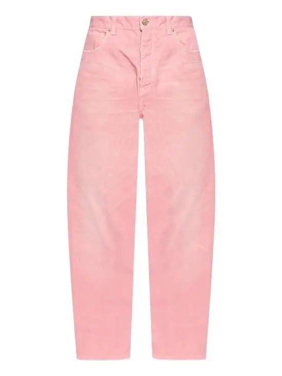 Balenciaga Logo Patch Jeans - Pink
