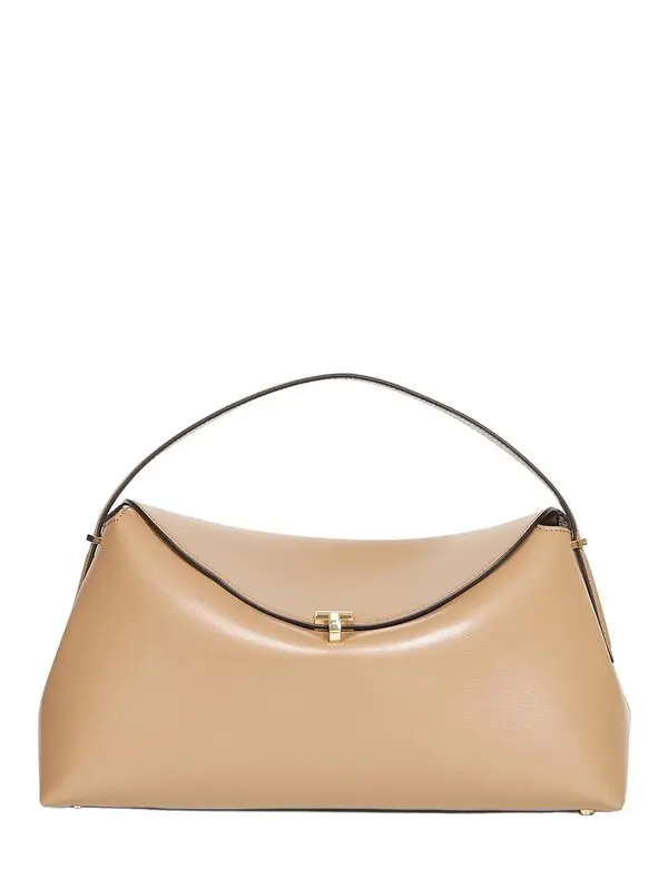 TOTEME T-lock Leather Handbag - Nude