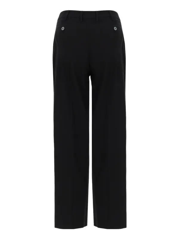 PT TORINO Straight-leg Pleated Trousers - Black