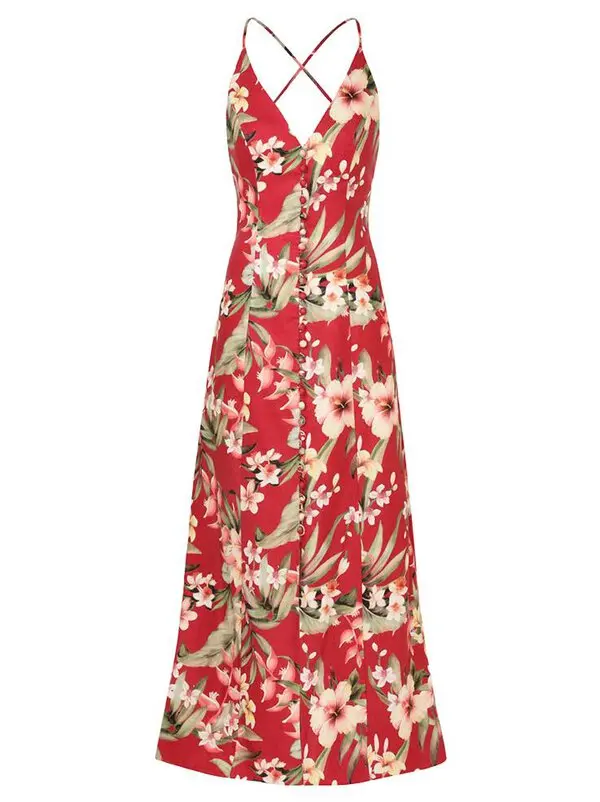 Zimmermann Lexi Suspenders Skirt - Red