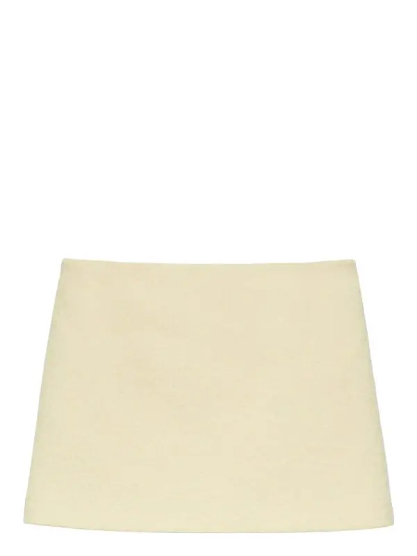 MSGM Wool Mini Skirt - Off White