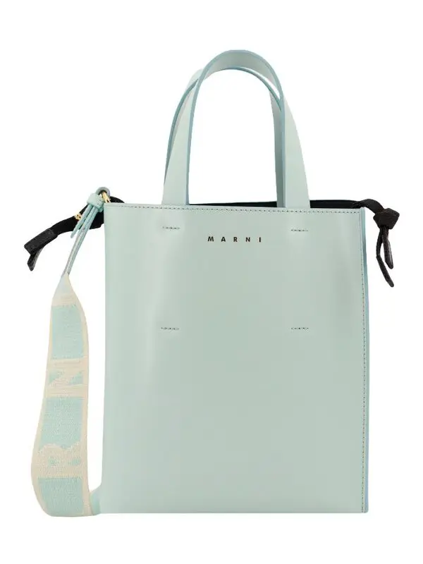 Marni Museo Logo Printed Mini Tote Bag - Green