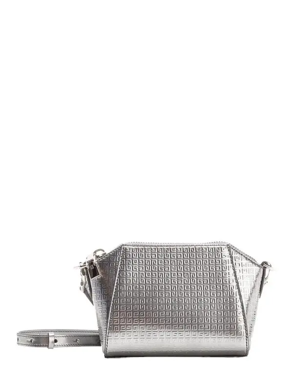 Givenchy Antigona 4g Embossed Satchel - Silver