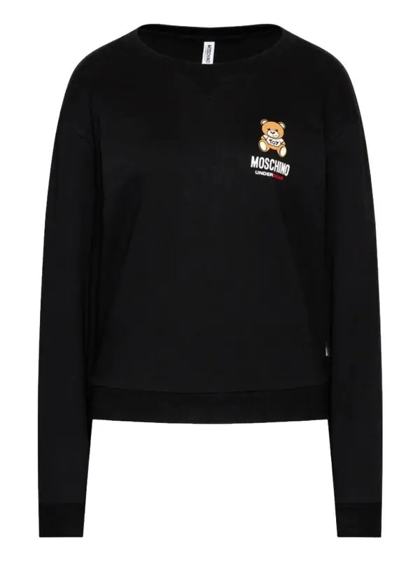 Moschino Round Neck Pullover Sweater - Black