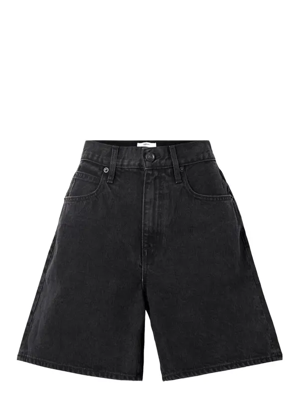 SLVRLAKE Denim Shorts With Belt Loops - Black