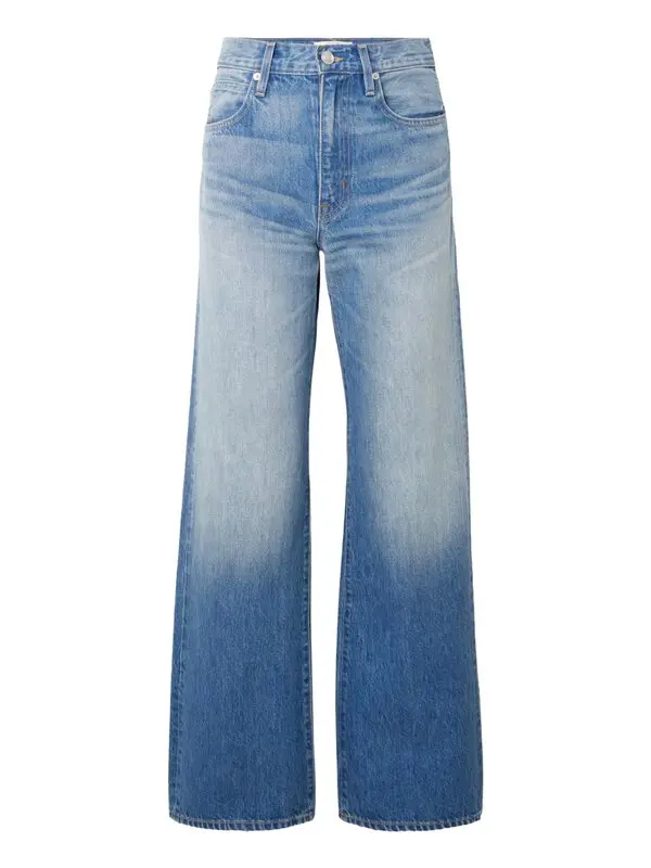 SLVRLAKE Grace High-waisted Wide-leg Jeans - Blue