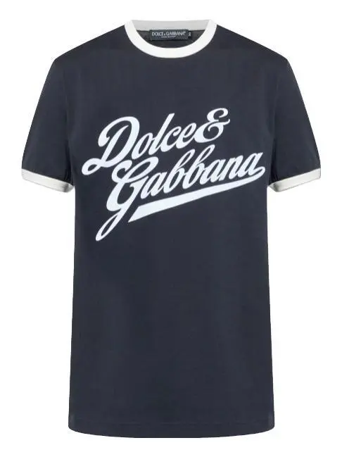Dolce & Gabbana Logo-print Crew-neck T-shirt - Black