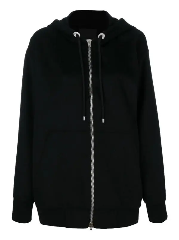 Alexander Wang Zip-up Hooded Casual Jacket - Black