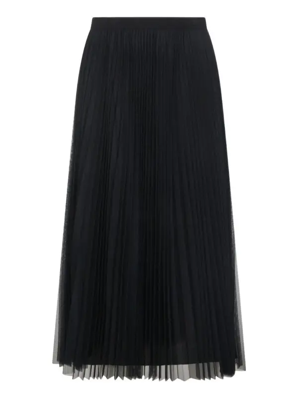 Fabiana Filippi Wide Pleated Tulle Skirt - Black