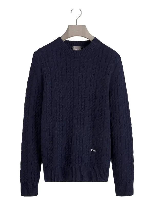 Dior Long-sleeved Knitwear - Navy Blue
