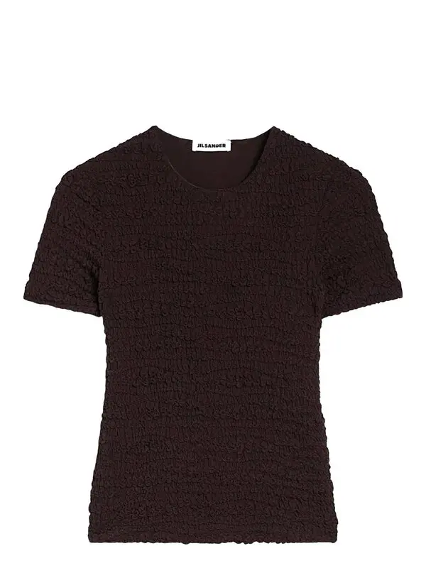 JIL SANDER Crewneck Short-sleeve T-shirt - Chocolate Brown