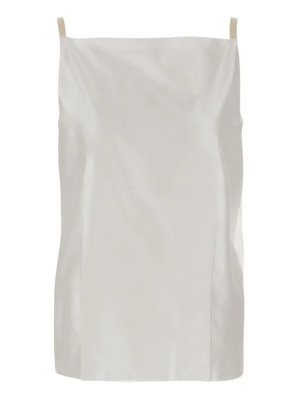 Carven Satin Vest Top - White