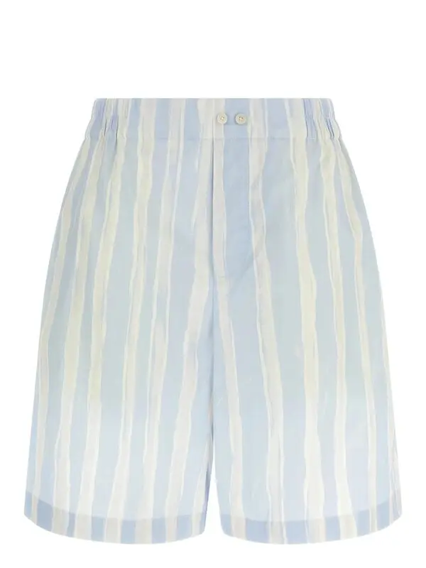 Jacquemus The Caleçon Striped Shorts - Light Blue