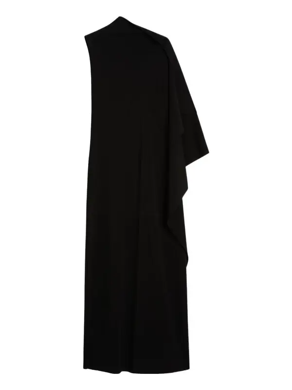 Sportmax Asymmetrical Ruffled Dress - Black
