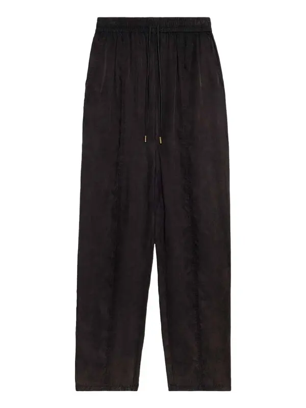 Isabel Marant Étoile Zaylee Flowing Satin Pants - Black