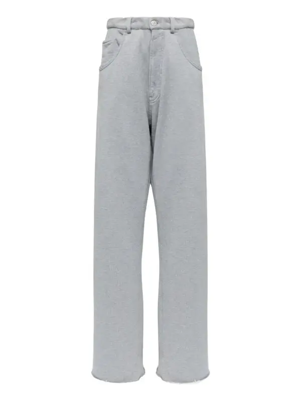 MAISON MARGIELA Raw-hem Button-detailed Pants - Gray
