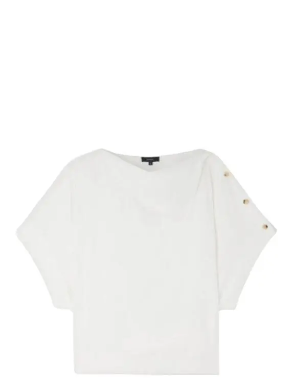 Soeur Issa Button Short-sleeve Blouse - Off White