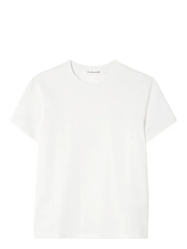 SLVRLAKE Supima Cotton Crewneck T-shirt - White