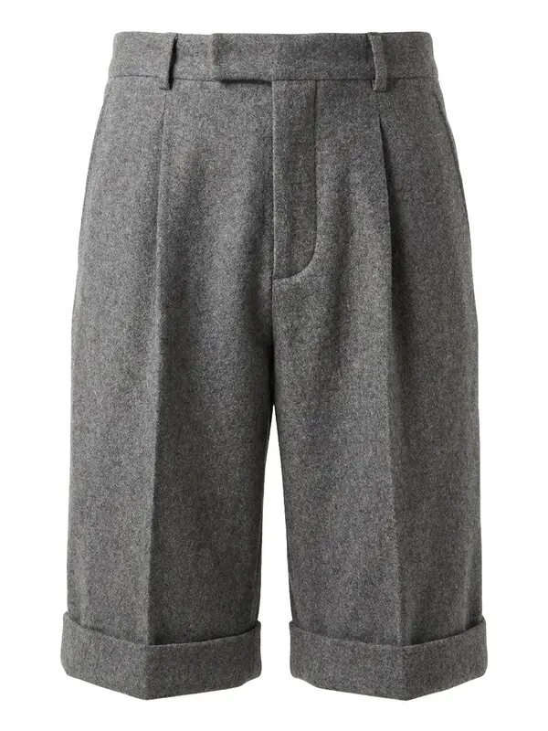 Gucci Mid Rise Tailored Shorts - Gray