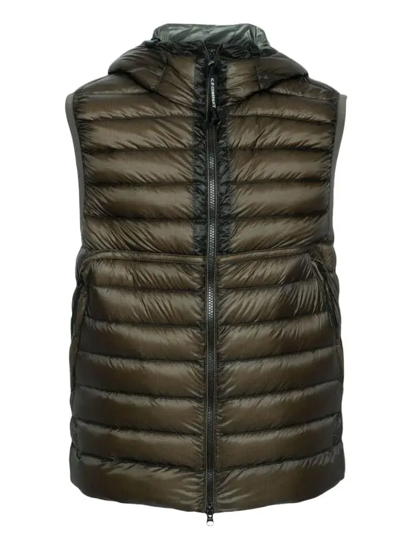 C.P. COMPANY Goggle Detailed Quilted Gilet - Black