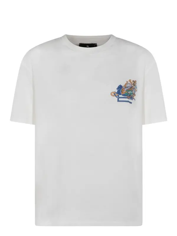 Etro Round Neck Short Sleeve T-shirt - White