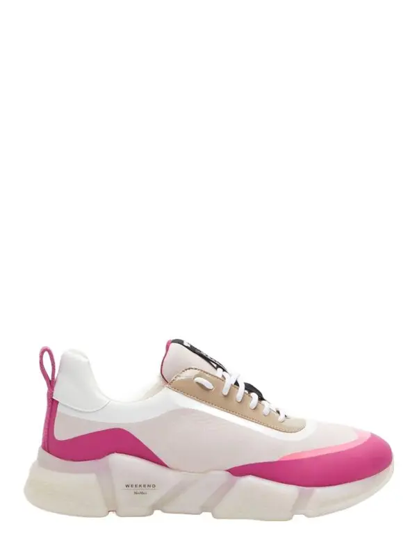 Max Mara Round Toe Chunky Sneakers - White