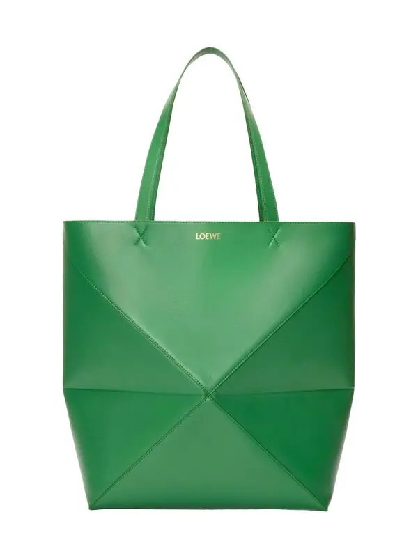 Loewe Puzzle Fold Large Tote Bag - Green