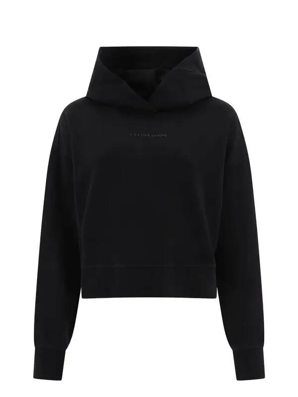 Canada Goose Logo-print Hoodie - Black