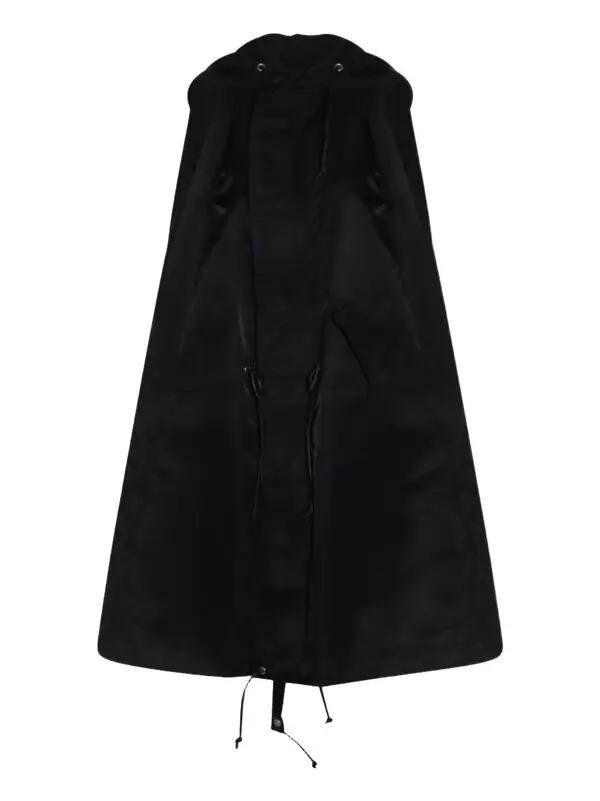 Sacai Drawstring Hem Hooded Vest - Black