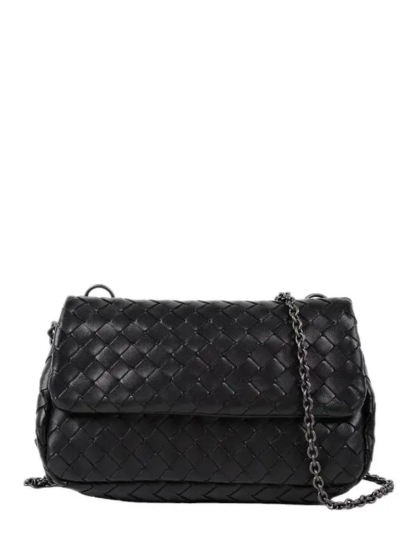 Bottega Veneta Nero Intrecciato Nappa Messenger Bag - Black