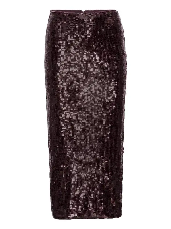 ROTATE BY BIRGER CHRISTENSEN Sequined Pencil Skirt - Black