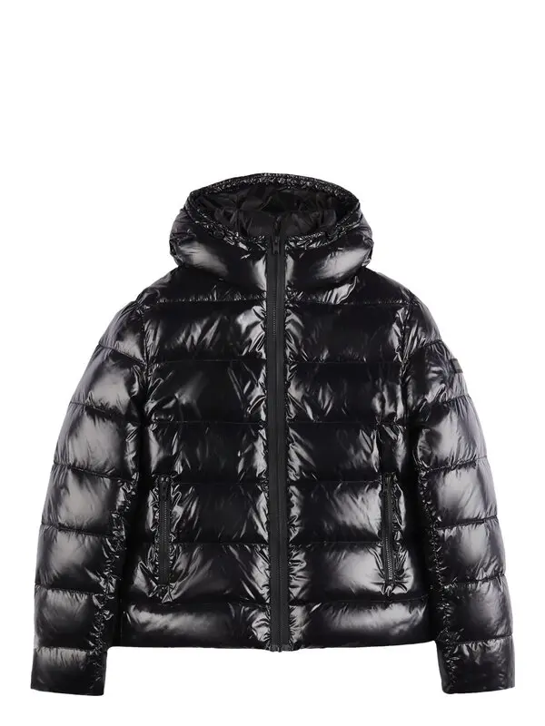 FAY Water Repellent Hooded Down Jacket - Black